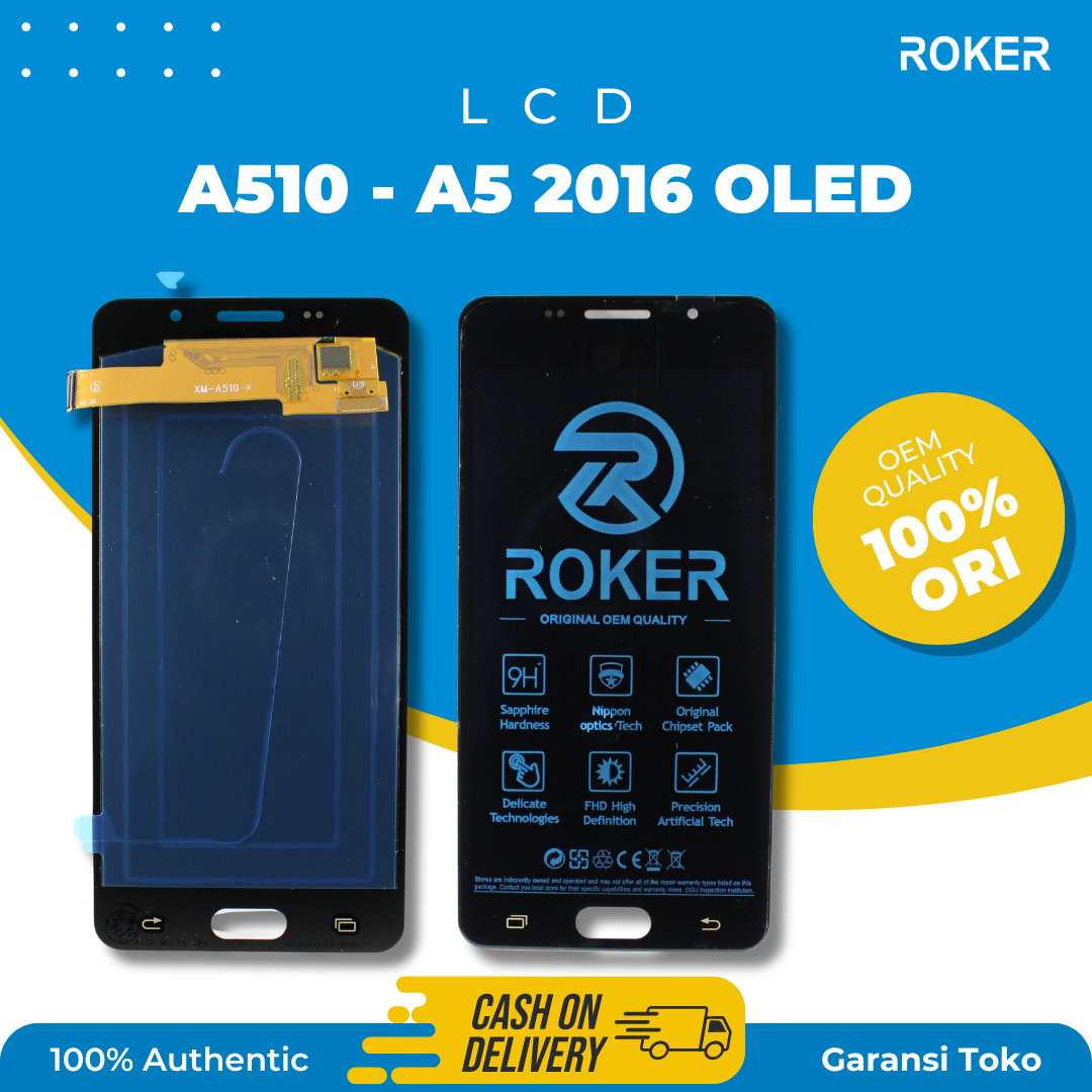 LCD TOUCHSCREEN SAMSUNG A510 / A5 2016 OLED LCD FULLSET ORIGINAL BY ...