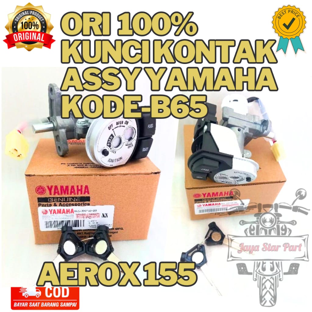 ORIGINAL ASLI YAMAHA KUNCI KONTAK YAMAHA AEROX KODE-B65 KODE-B65 ASSY ...