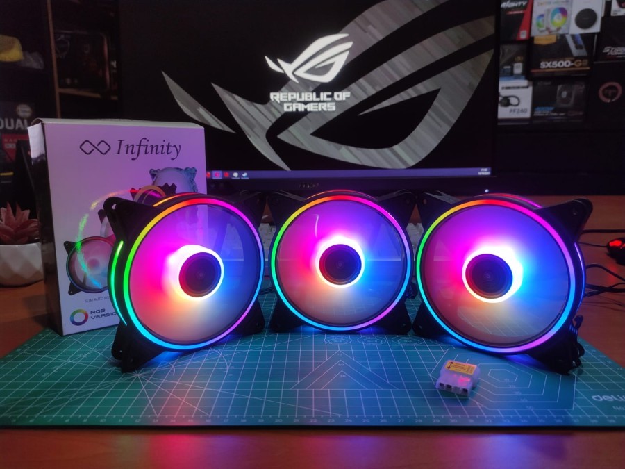 Fan ARGB Infinity Twister 1 Set Box (Controller + Remote + 3 Pcs Fan ...