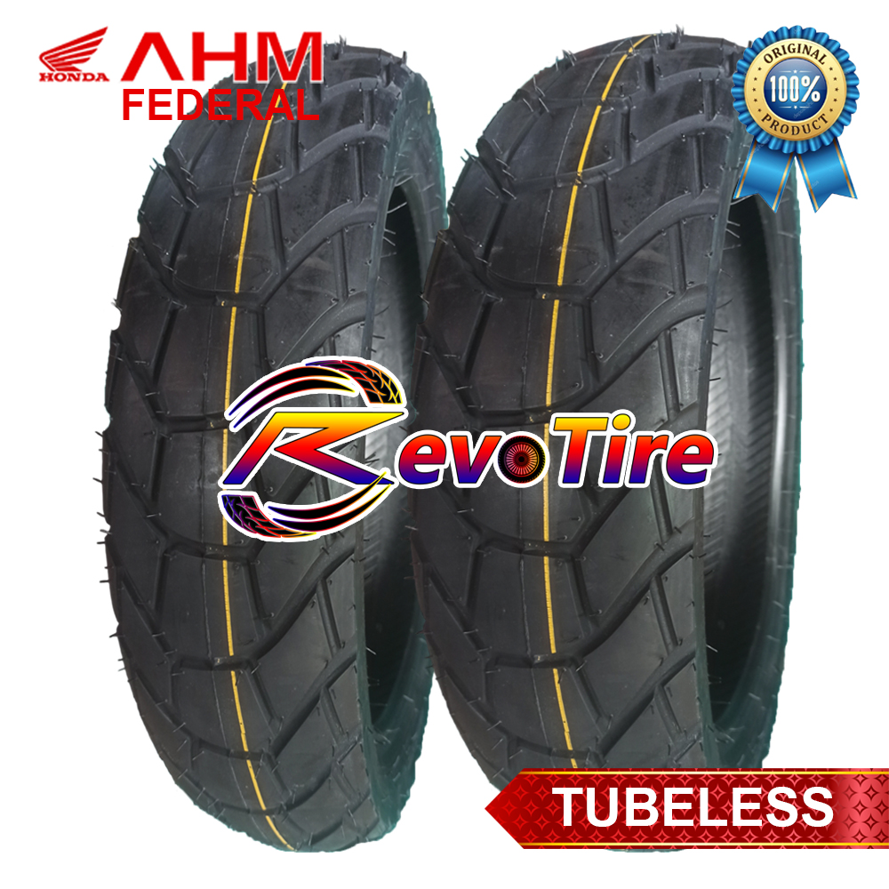 Paket Federal AHM K0W Ukuran 110/80-14 & 130/70-13 Ban Motor Tubeless ...
