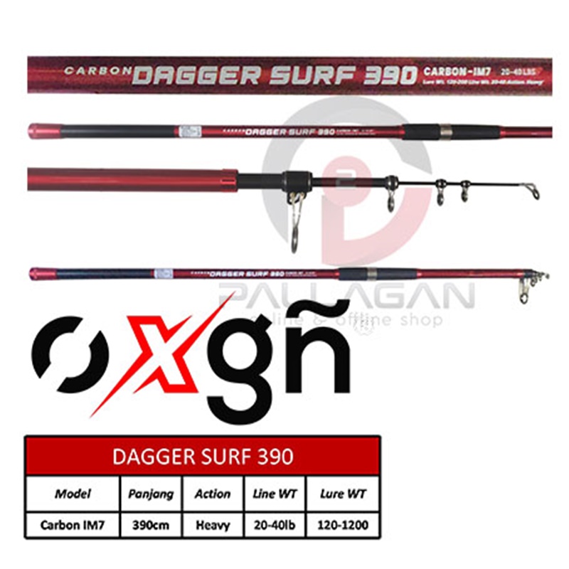 Joran Laut Dagger Surf 390 Carbon-IM7 20-40lb Heavy | Lazada Indonesia