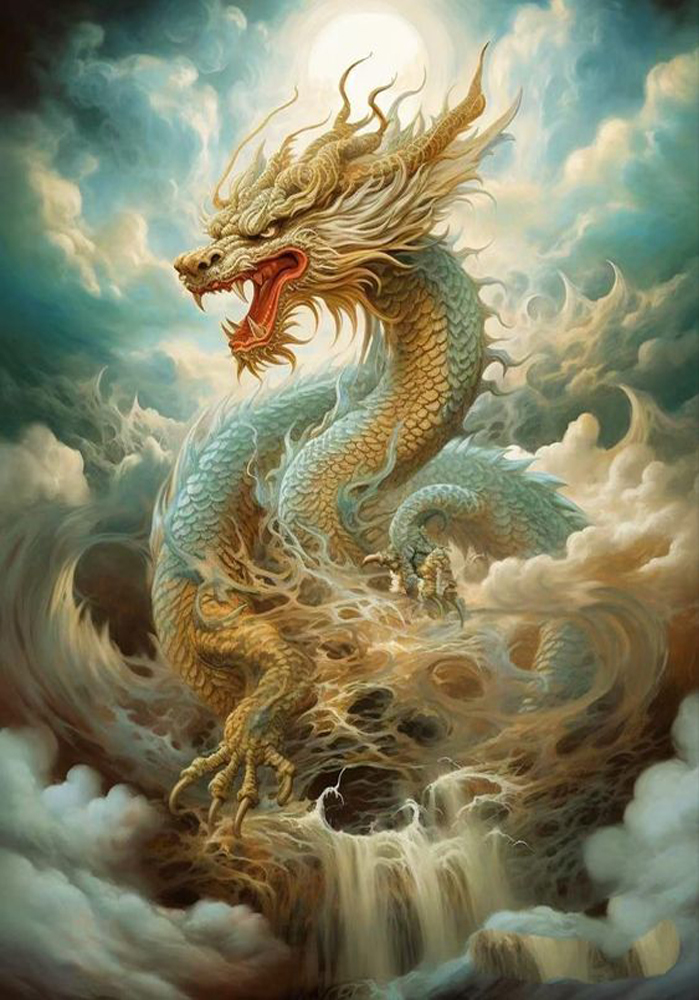 HIASAN DINDING TEMA NAGA PUTIH/POSTER NAGA/HIASAN RUANG TAMU ULAR NAGA ...