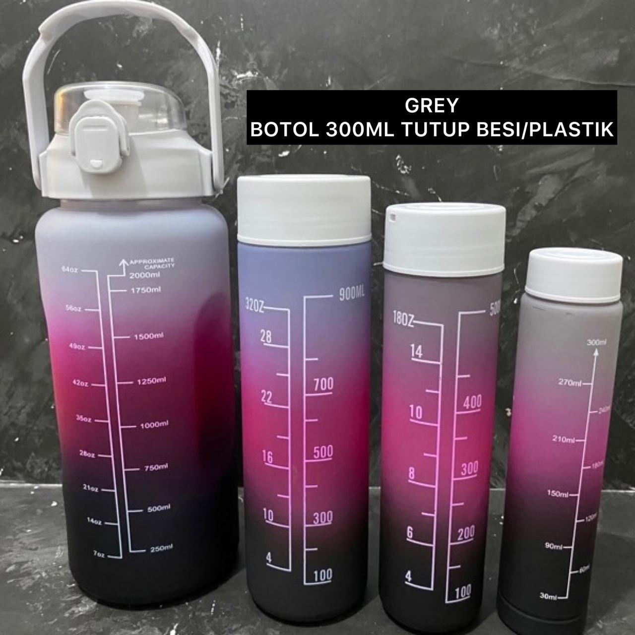 Botol Minum Viral 4in1 Beranak 4 Gradasi Warna Ukuran 2000ml+900ml+500ml+300ml Free Sticker ...