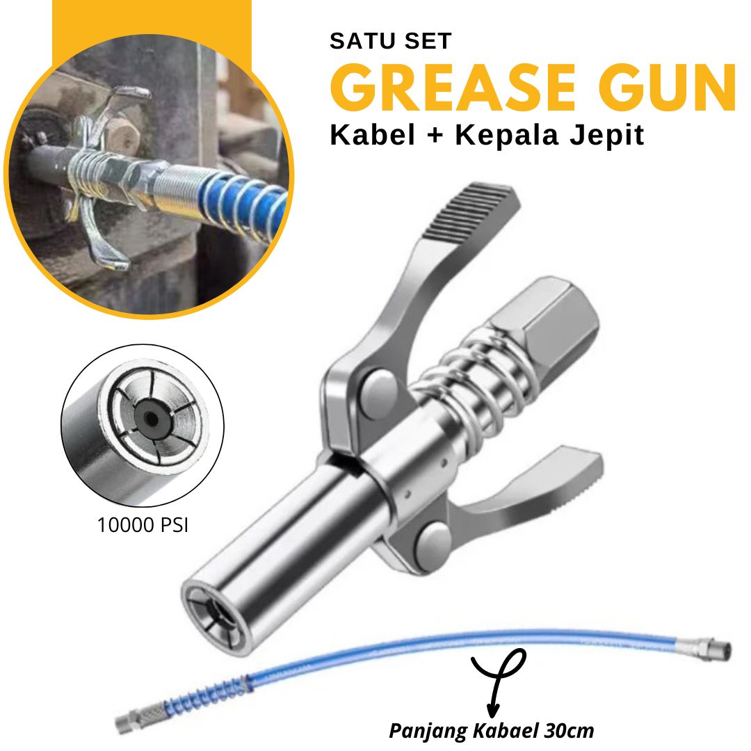 Kepala Gun Pistol Gemuk Quick Release Grease Kunci Ganda Plus Alat ...