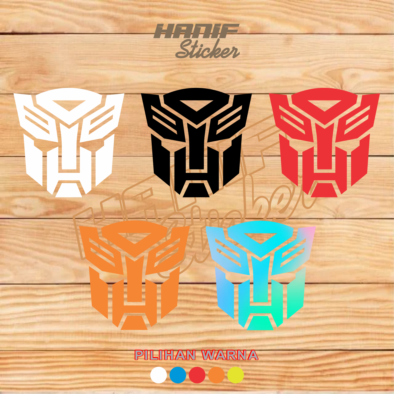 Cutting Sticker Logo Transformer Bahan Reflektif Nyala / Sticker Logo ...