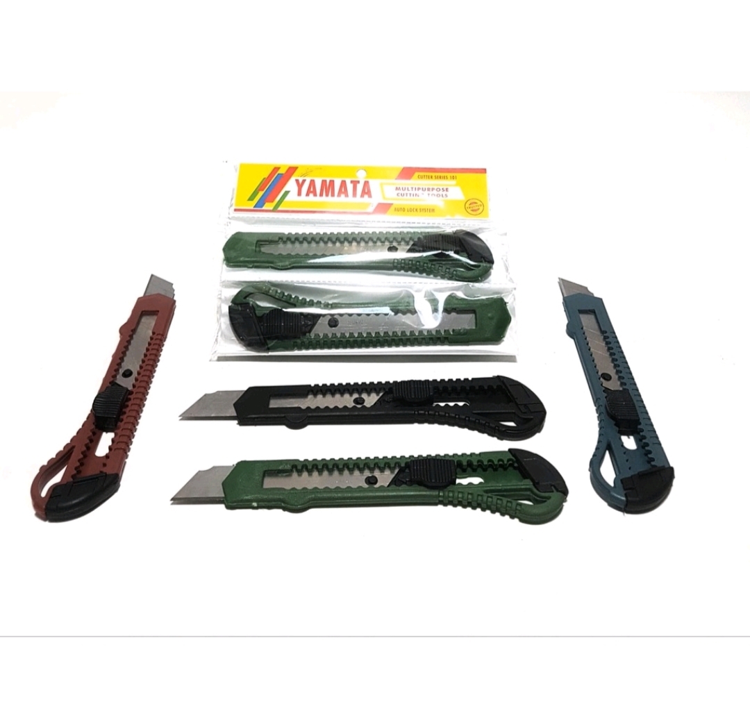 12 buah / 1 renceng Cutter Besar murah berkualitas kuat kokoh awet ...