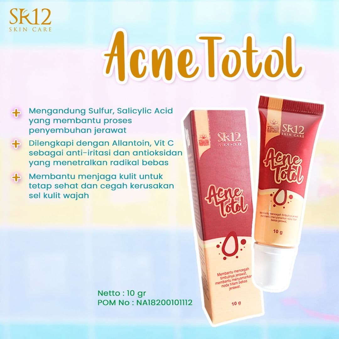 Acne totol SR12 8gram obat jerawat mengandung sulfur aman BPOM | Lazada ...