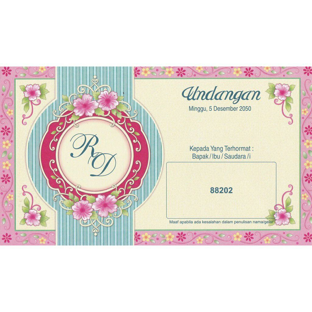 Blangko Undangan Erba 88202 (100 Lembar) | Lazada Indonesia