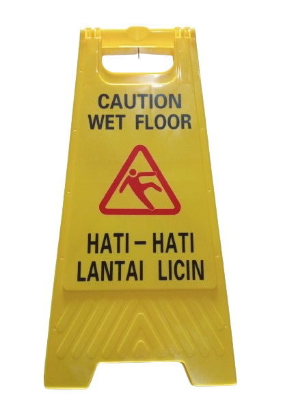 Papan Peringatan Lantai Licin Basah Safety Sign CAUTION WET FLOOR ...