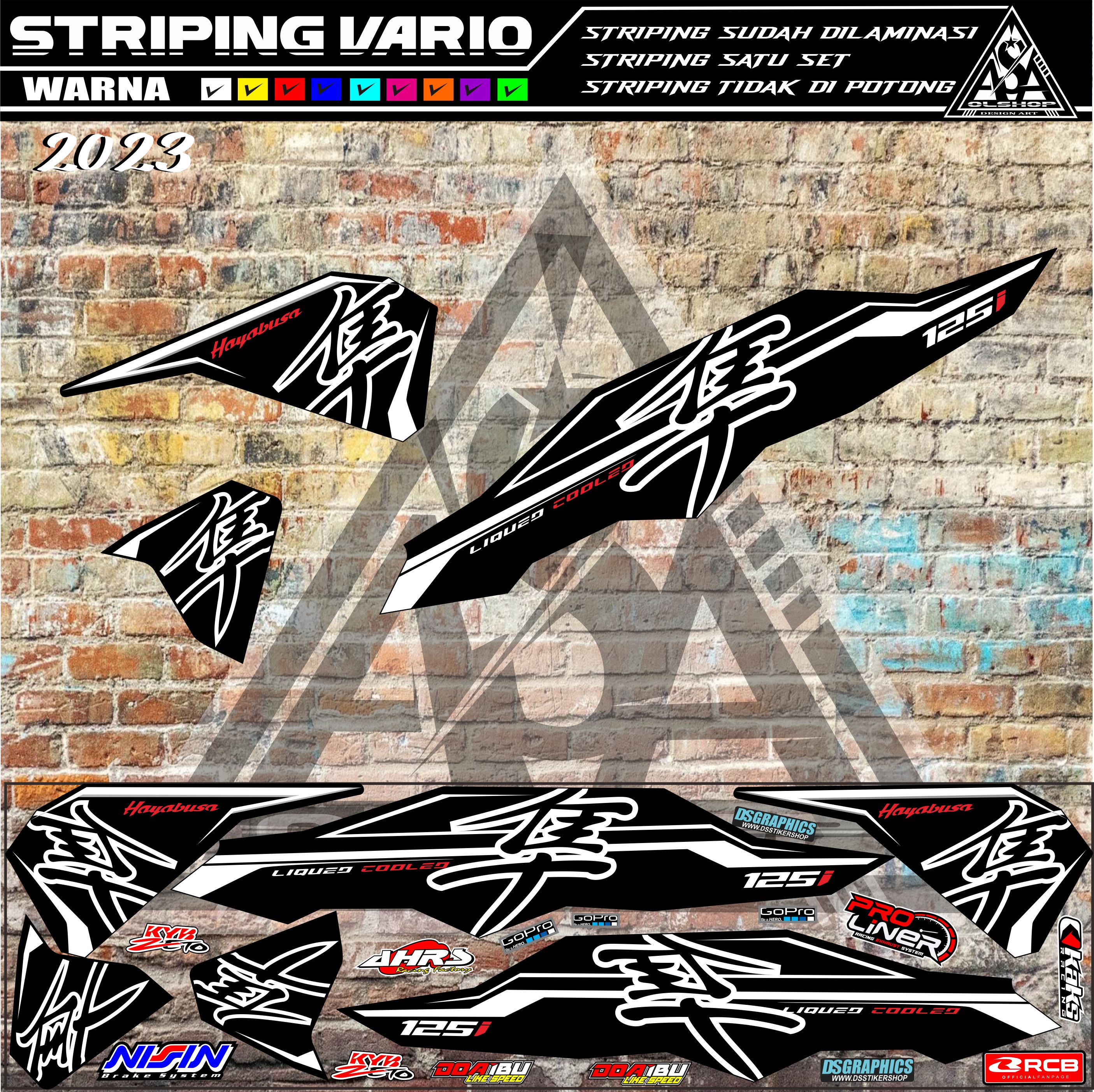Striping variasi vario gen 2 125 motif hayabusa varian warna | Lazada ...