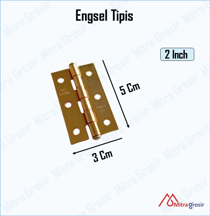 Engsel Kupu Plat Tipis Kuning Engsel Jendela Lemari Laci 2 Inch 2,5 ...