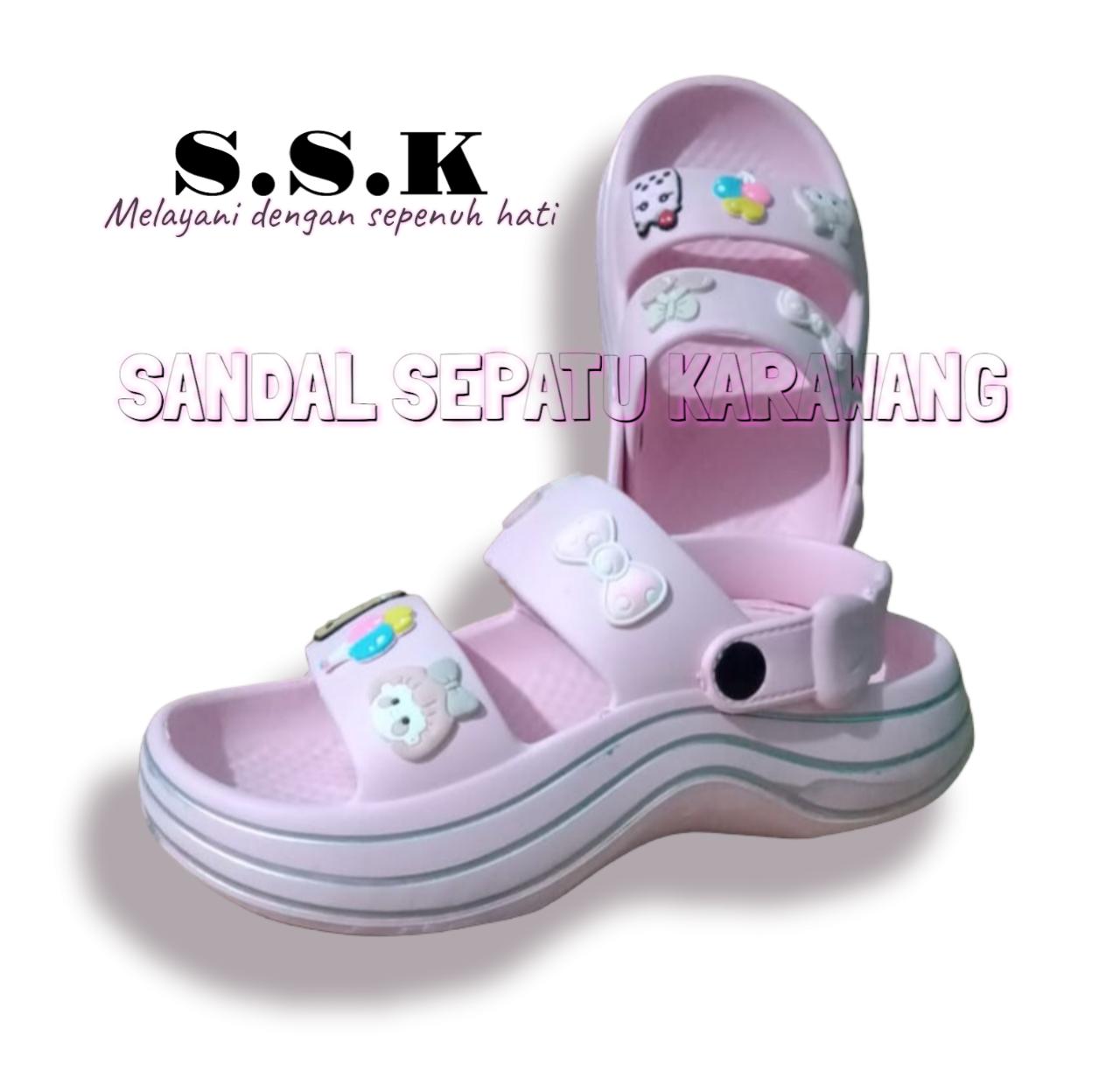 Sandal Jelly Cewek Fuji Wedges Dobel Selop Tali Korean style kekinian ...
