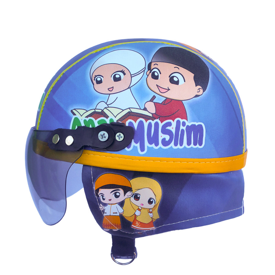 helm keren anak retro kaca riben karakter Spiderman usia 1-5 tahun ...