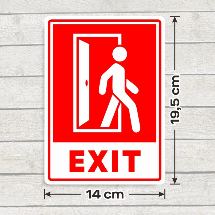 Sticker Label Sign Enter Exit Vinyl Stiker Tanda Marka Pintu Masuk dan ...