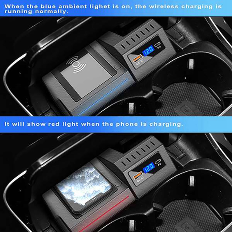 Car Wireless Charger for Benz C-Class GLC 2016+ Phone USB Charging Pad ...