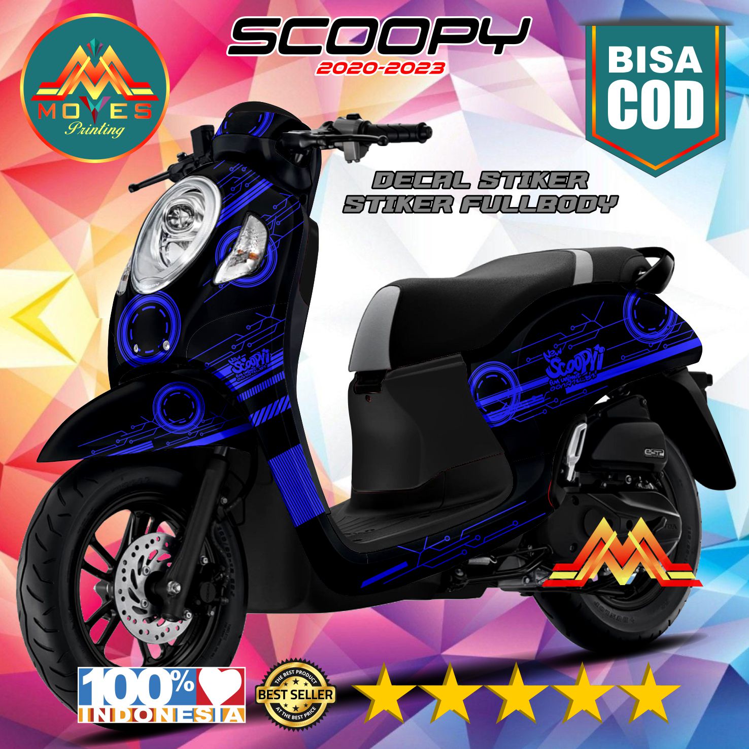 ⭐⭐⭐⭐⭐( bisa cod ) stiker stiker motor scoopy 2020 2023 full body stiker ...