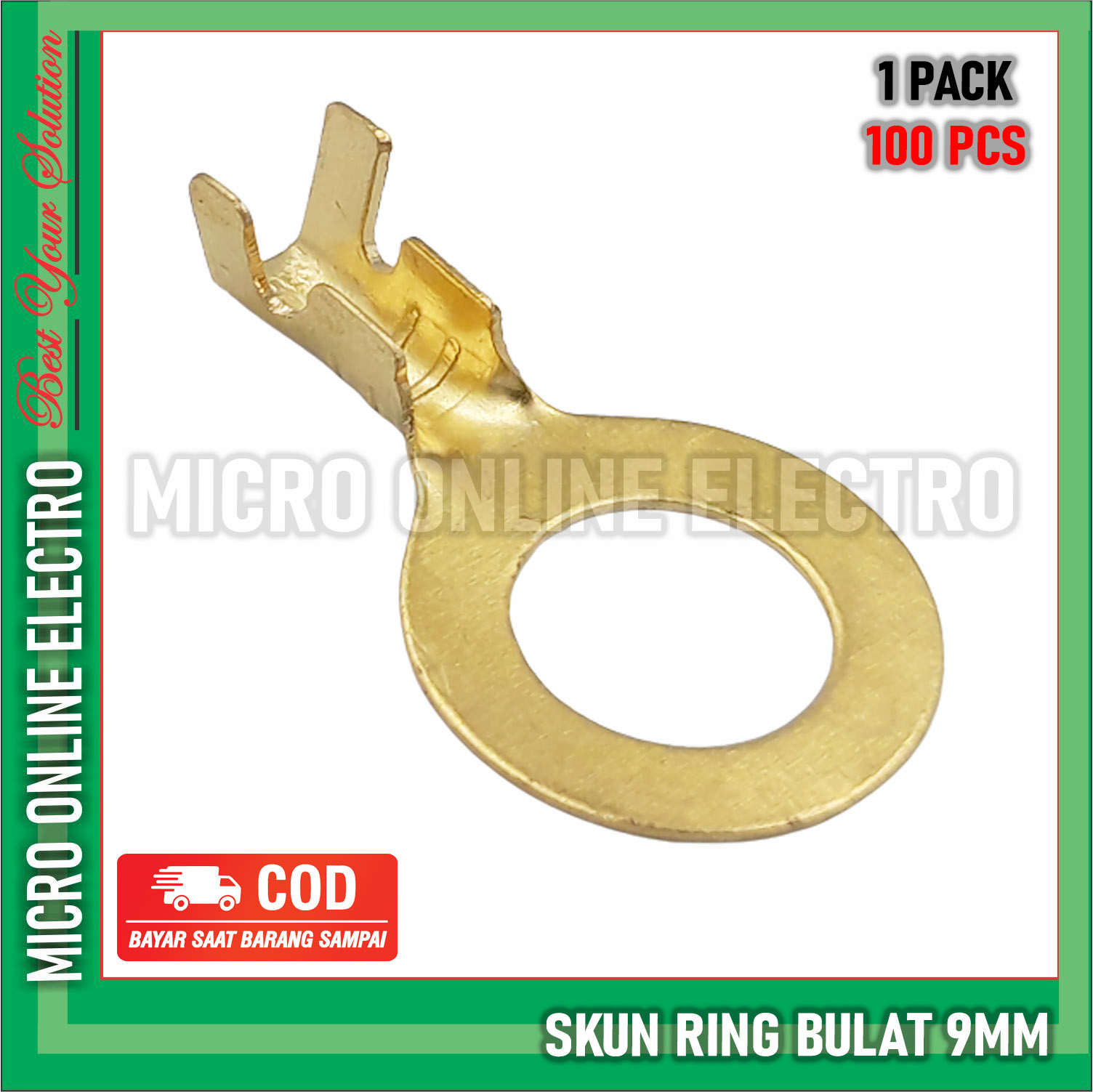 Skun Ring Kabel 9mm 9 mm 100 Pcs - Skun Kabel Motor - Skun Kabel Mobil ...