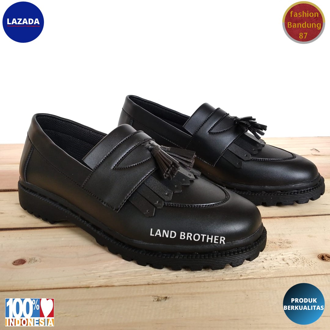 Sepatu penny loafers pria Hitam Terbaru Loafer pria hitam | Lazada ...