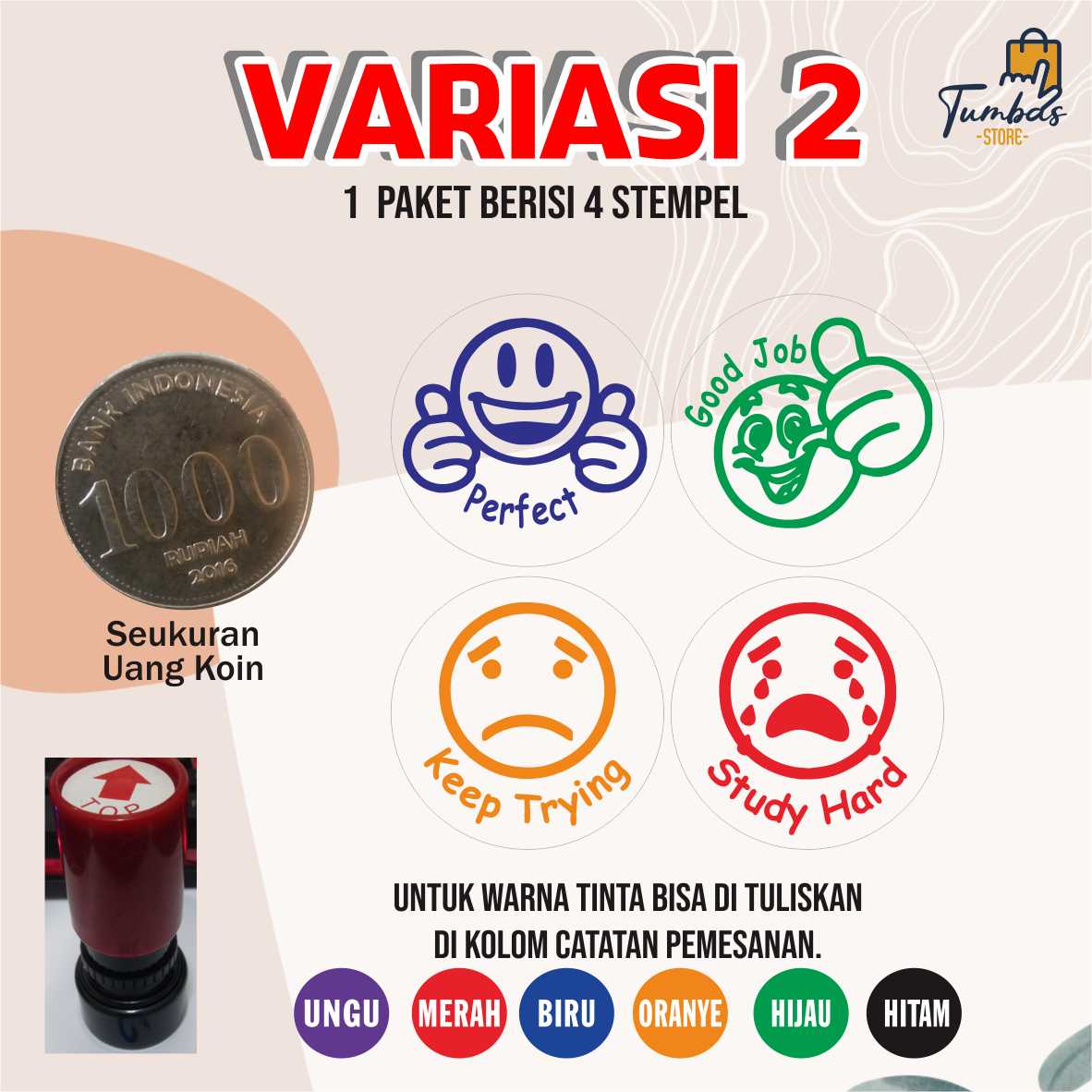 STEMPEL PENILAIAN, STEMPEL REWARD, STEMPEL PENILAIAN TK / PAUD BULAT ...