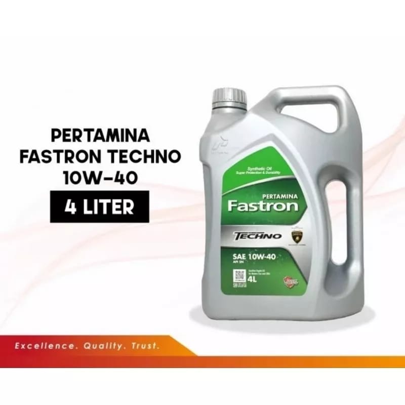 OLI PERTAMINA FASTRON TECHNO 10w-40 GALON 4L-api sn SYNTHETIC | Lazada ...