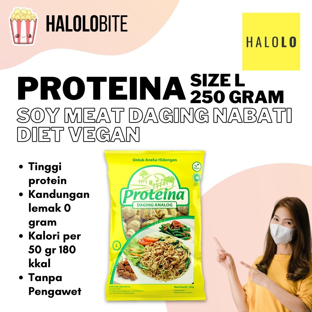 PROTEINA Daging Nabati Soy Meat Daging Kedelai Cincang Vegan 250 Gram ...