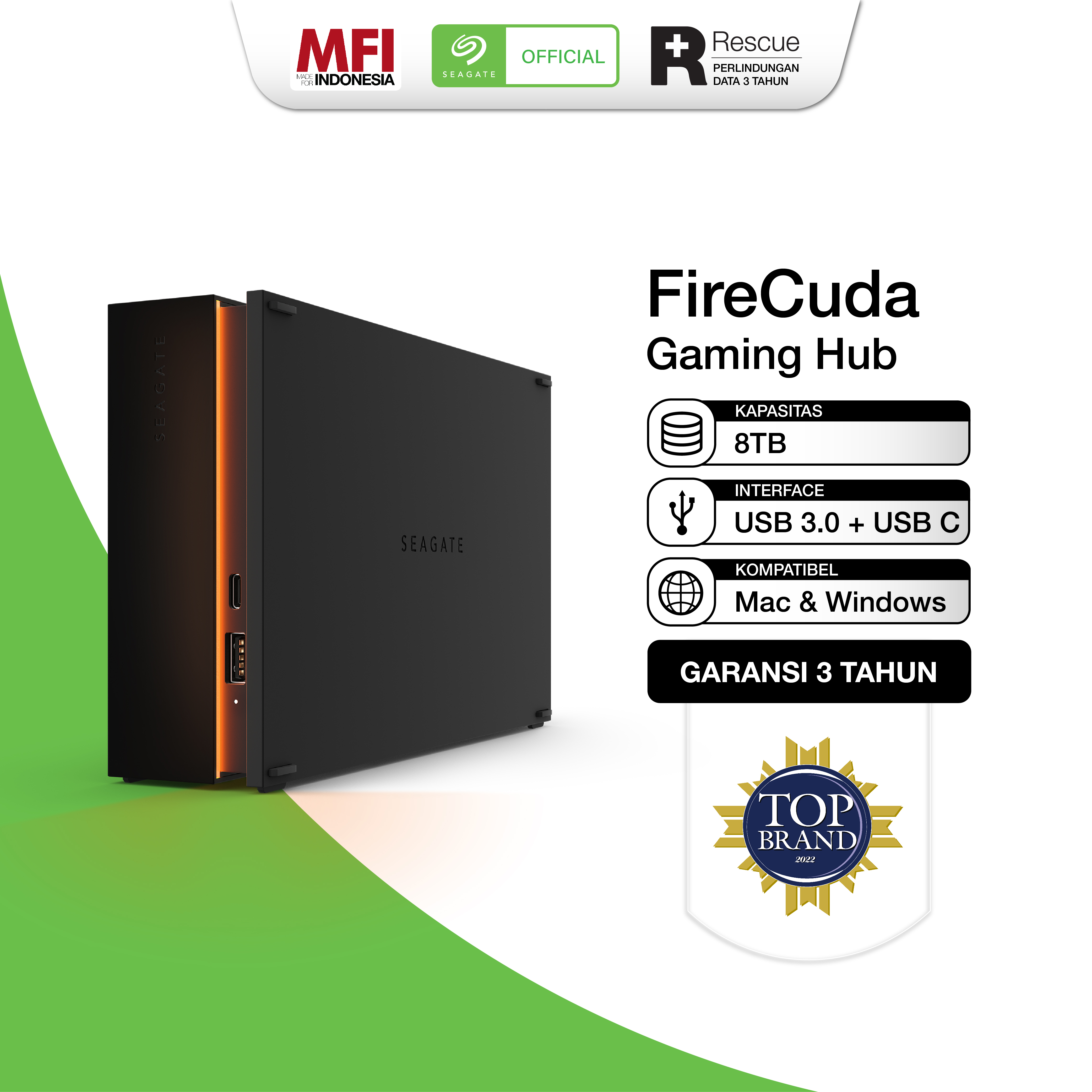 Seagate Firecuda Gaming Hub 8TB USB 3.0 3.5" HDD /HD / Harddisk ...