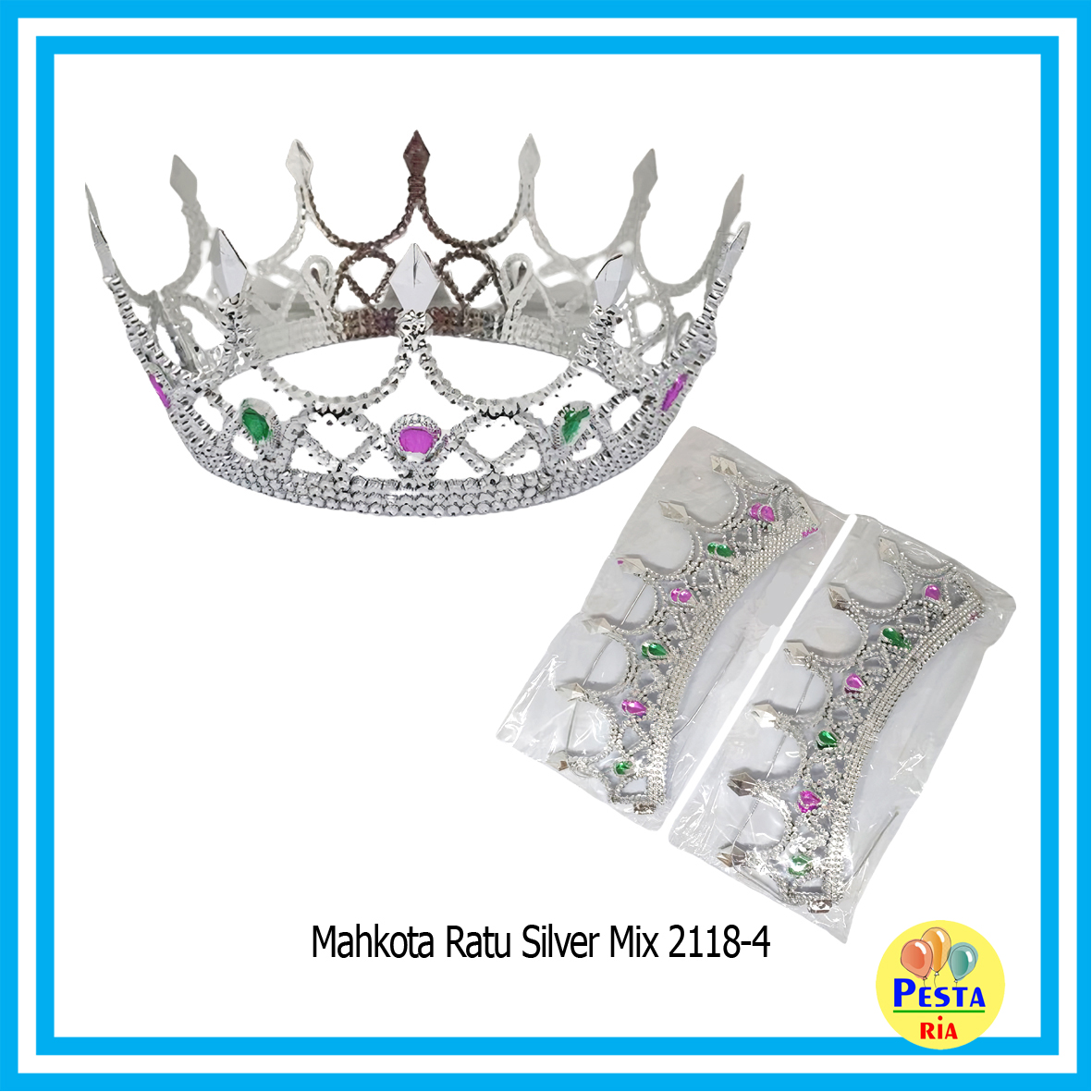 Murah!! Mahkota Ratu Silver Crown Party, Mahkota ratu, Crown Party ...
