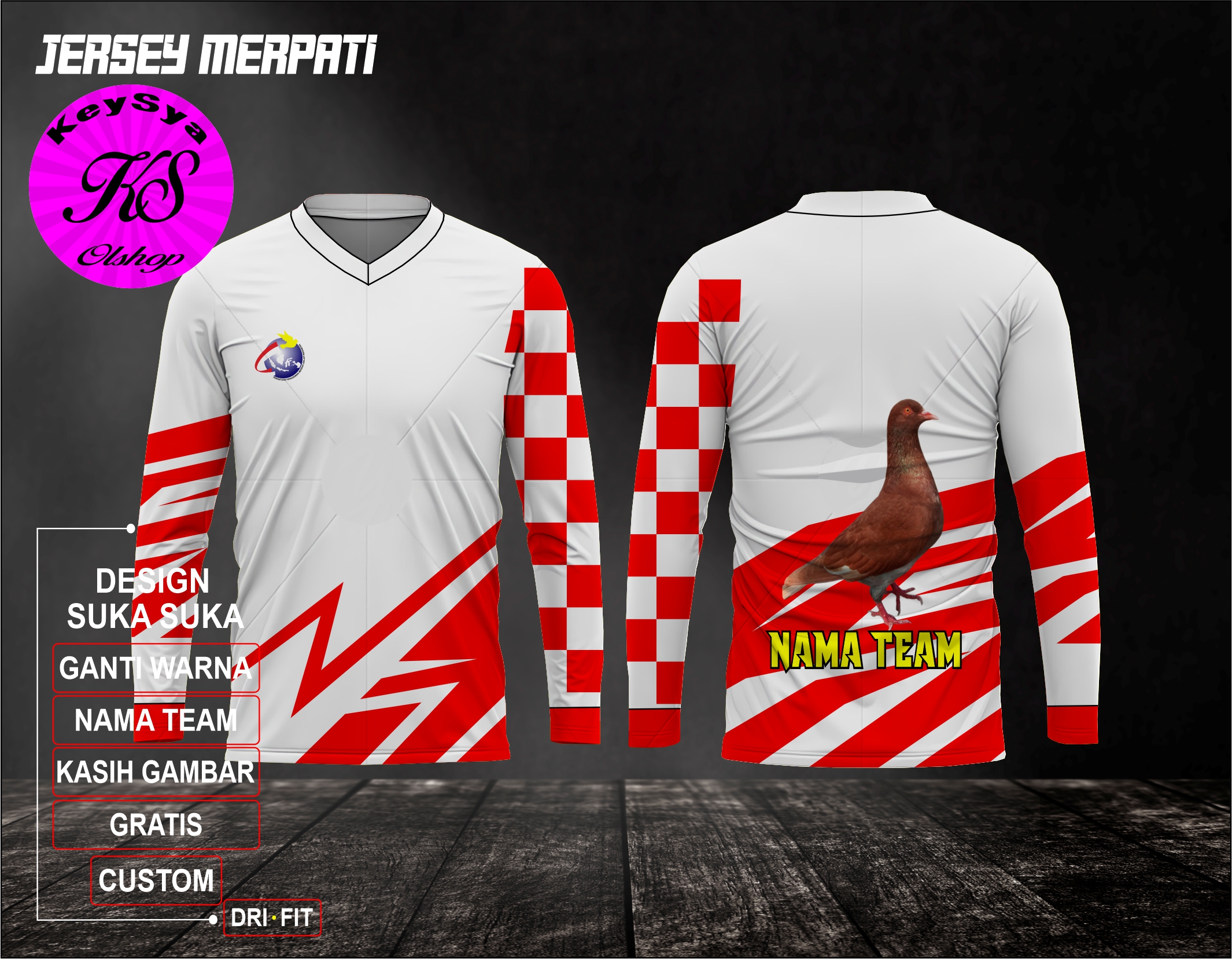Jersey Merpati Custom Pakai Saku | Lazada Indonesia