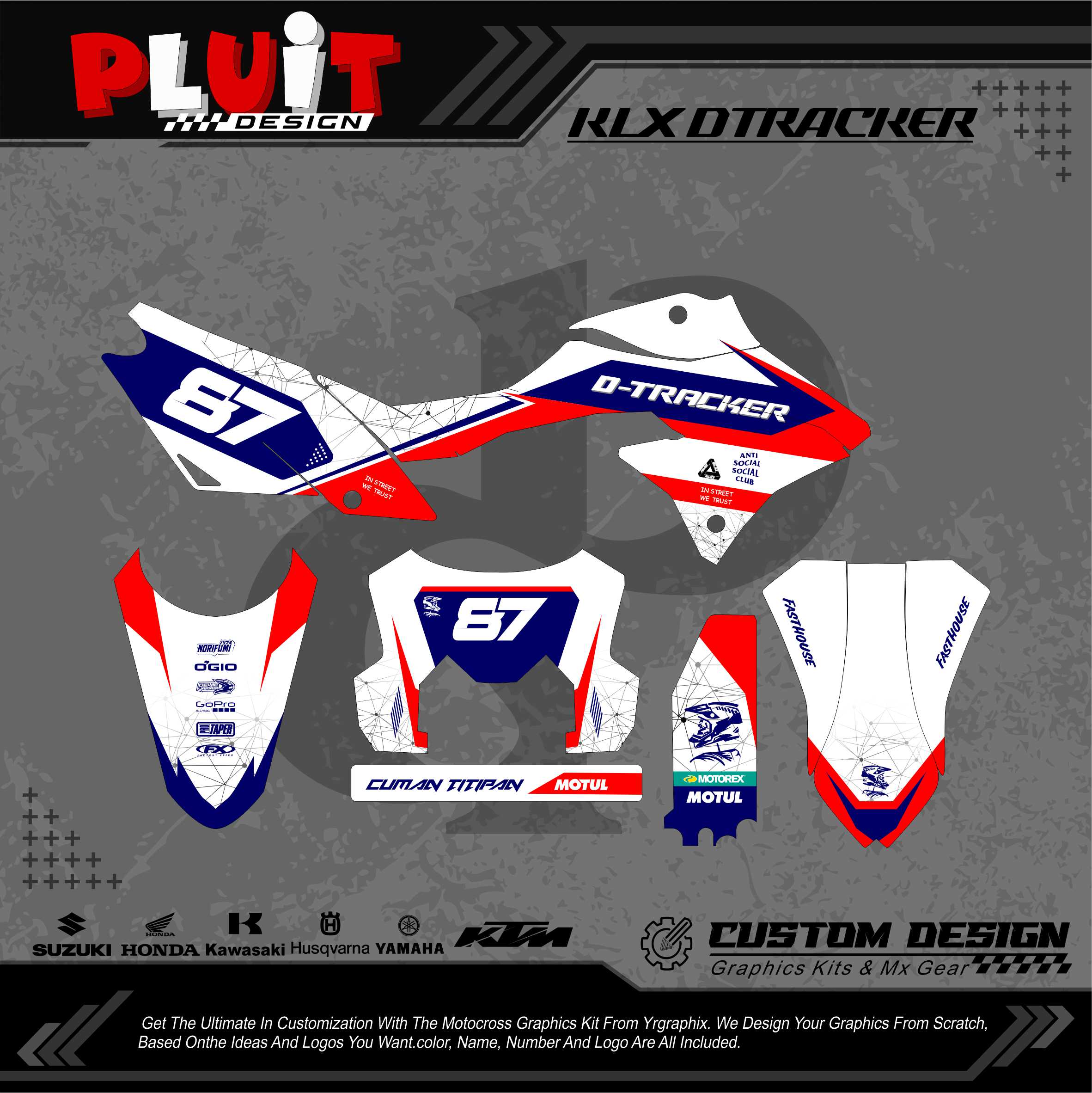 DECAL STICKER KLX DTRACKER Full Body [CUSTOM DESIGN] | Lazada Indonesia