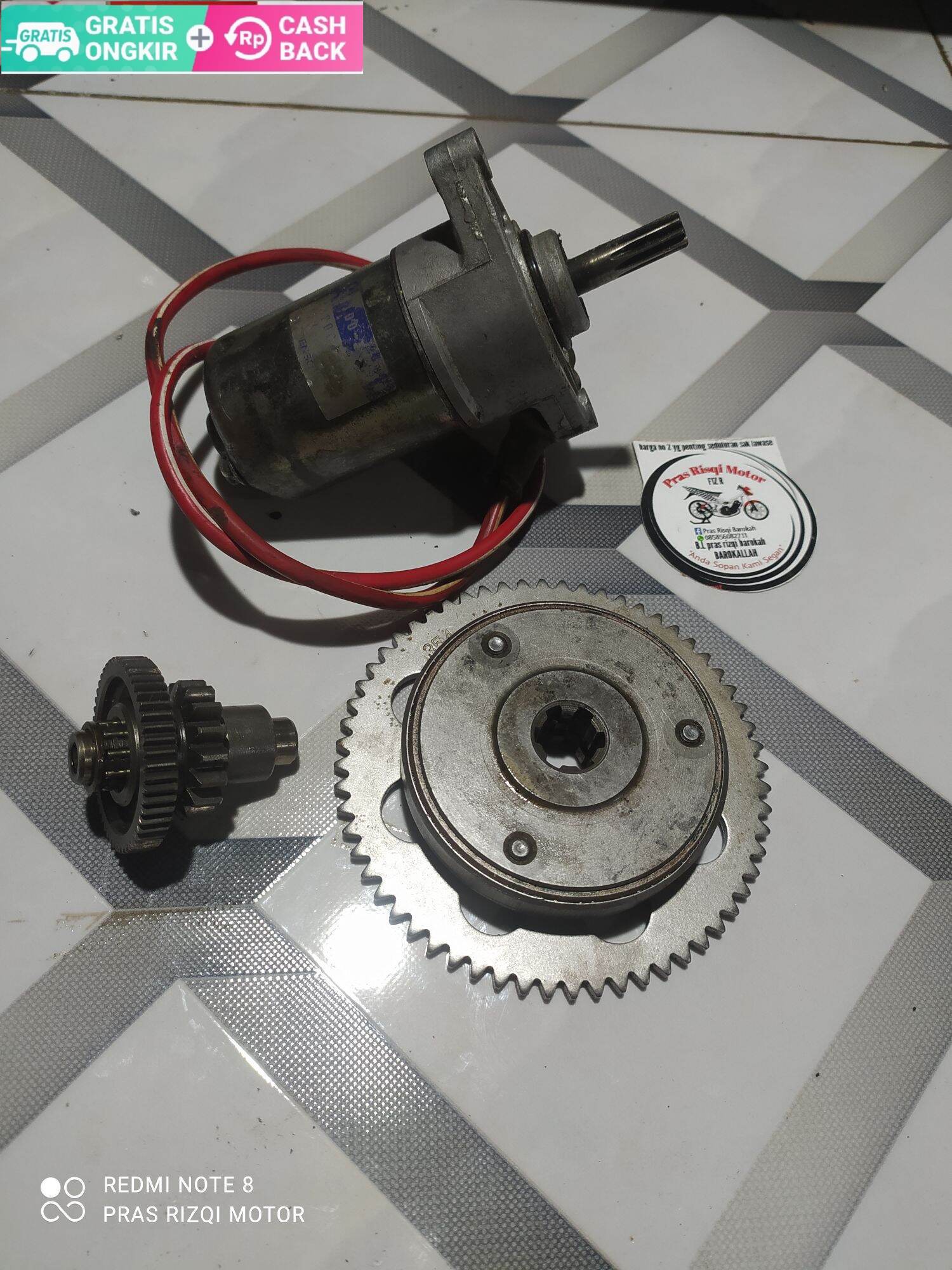 DOBEL STATER 1SET ORIGINAL LEPASAN MOTOR CRYSTAL TORNADO GS110 CRISTAL BEKAS FUNGSI NORMAL AS ...