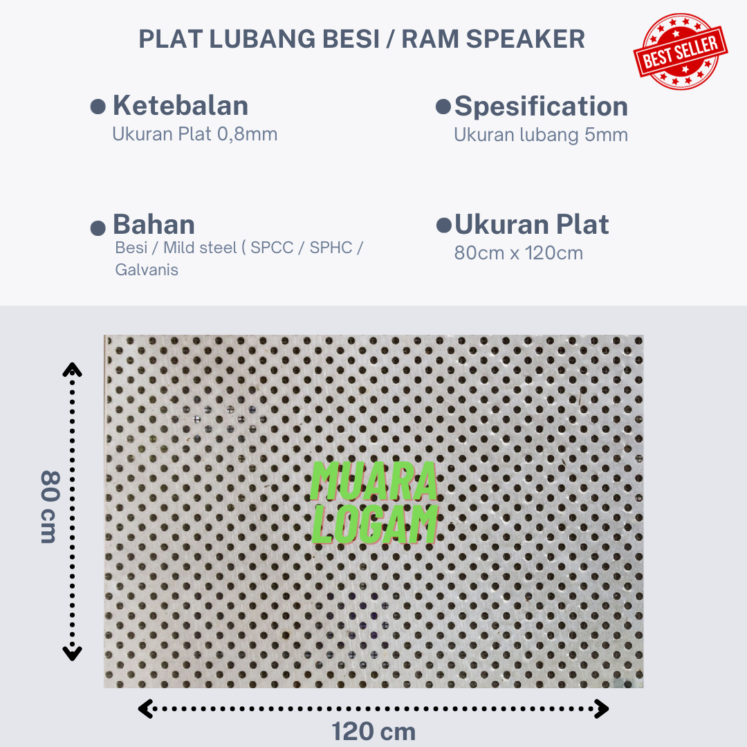 Plat Besi Ram Speaker 80 cm x 120 cm lobang 5 mm | Lazada Indonesia