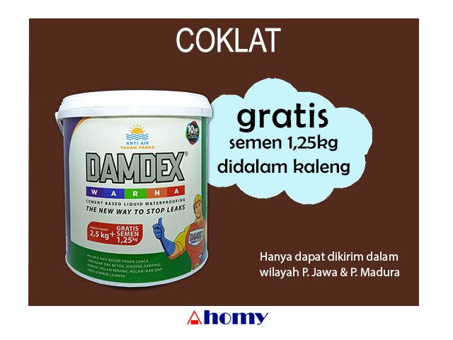 damdex warna coklat 2.5kg gs (Cat Anti Bocor / Waterproof) | Lazada ...