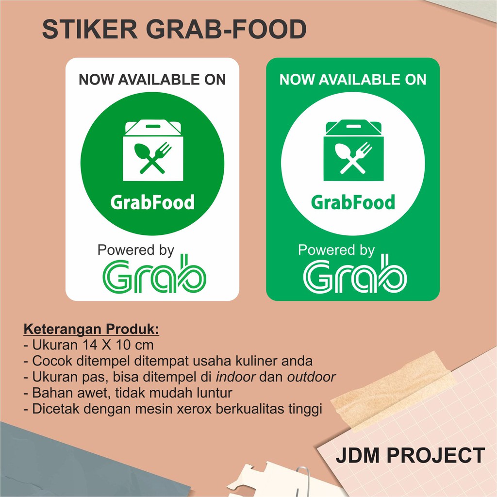 Stiker Sticker Grabfood murah | Lazada Indonesia