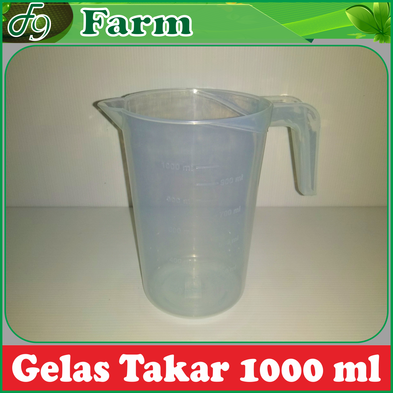 Gelas ukur / Takar 1 Liter 1000 ml merek Green Leaf & Tantos Takaran ...