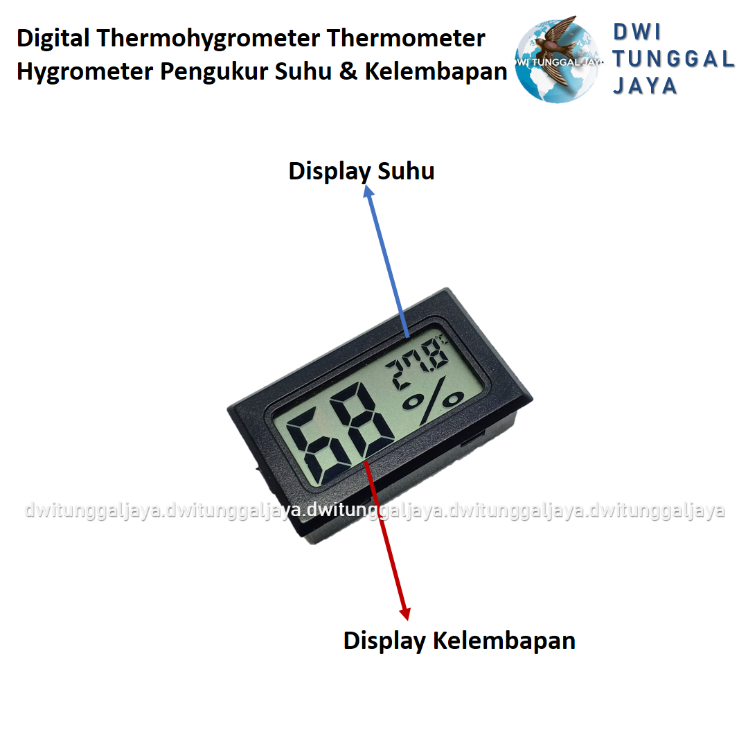Digital Termometer Thermometer Hygrometer Termohygrometer Mini Pengukur ...