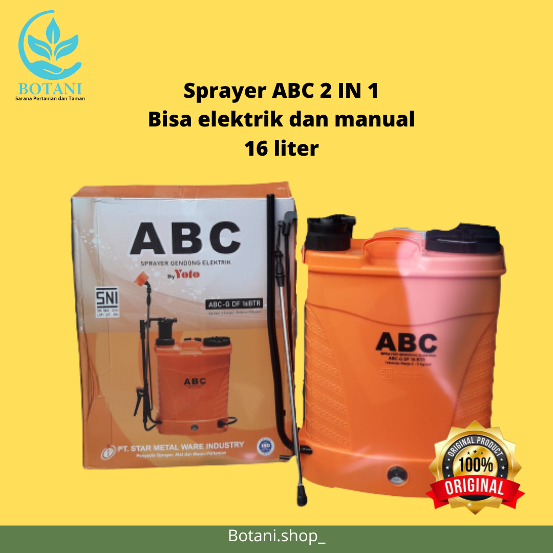 ABC Electric Power Sprayer 2 in 1 / Semprot Hama Pertanian Baterai Cas Aki tanki 16L | Lazada ...