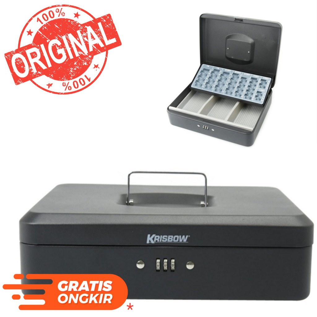 Krisbow Cash Box Dengan Nomor Kombinasi 30 Cm - Hitam | Lazada Indonesia