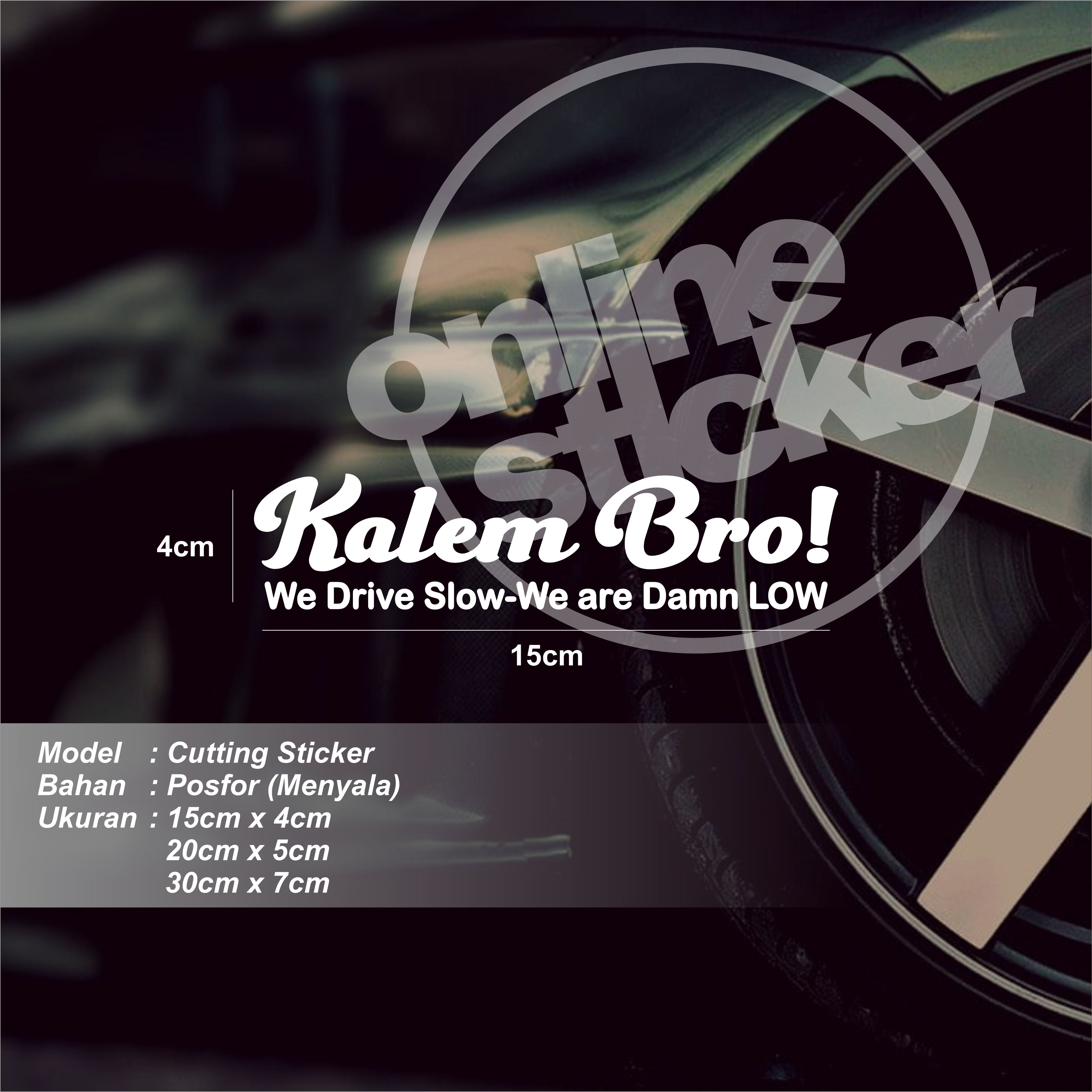Stiker Kalem Bro! mobil | Cutting menyala | Lazada Indonesia