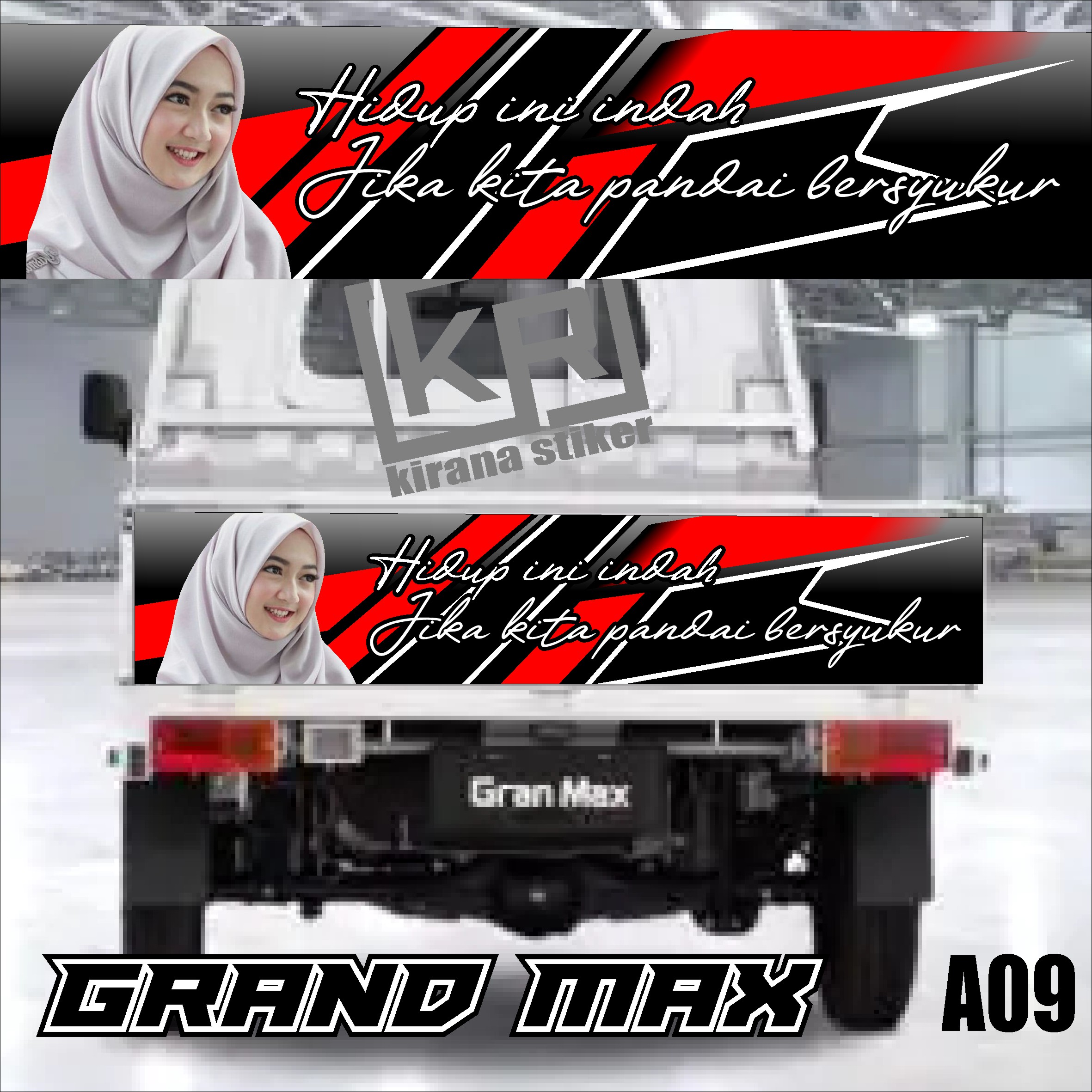 STICKER GRANDMAX PICK UP / STIKER BAK BELAKANG GRANDMAX / DECAL STICKER ...