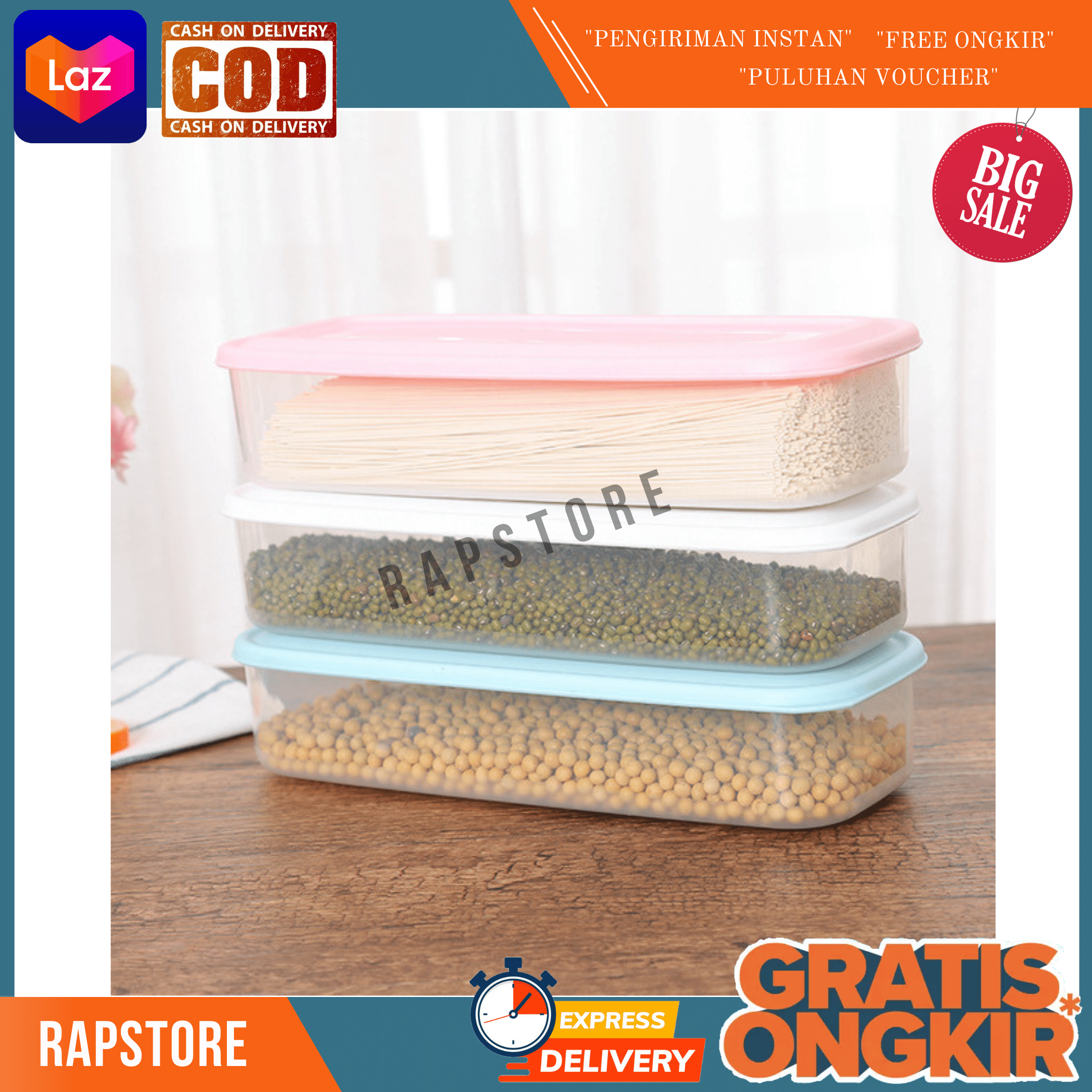 Strongwell Kotak Kontainer Makanan Kulkas Kitchen Storage Food Box ...