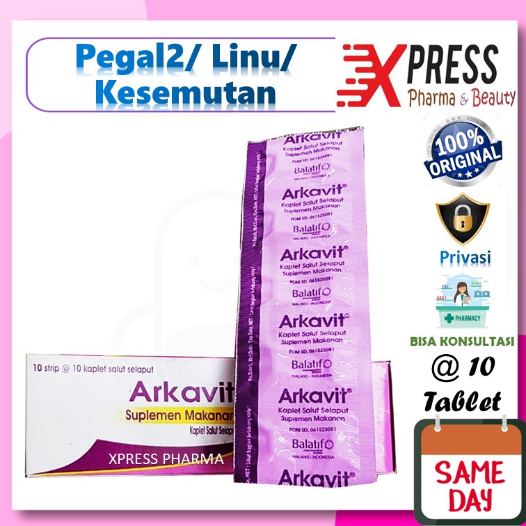 ⚡XPRESS⚡ Arkavit STRIP Vitamin Daya Tahan Kaplet Tubuh Arkafit Akavit C ...