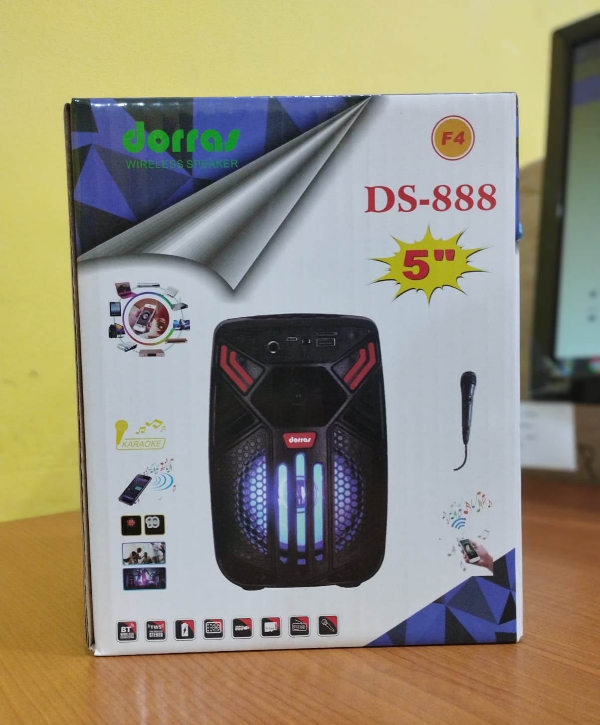 SPEAKER / SPIKER BLUETOOTH DORRAS WIRELESS DS-888 5INCH + MIC | Lazada Indonesia