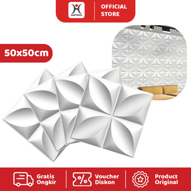 WALL PANEL 3D PVC WALLPANEL WALLPAPER DINDING / WALL PANNEL 50X50CM TEBAL EMBOSS 20MM | Lazada ...