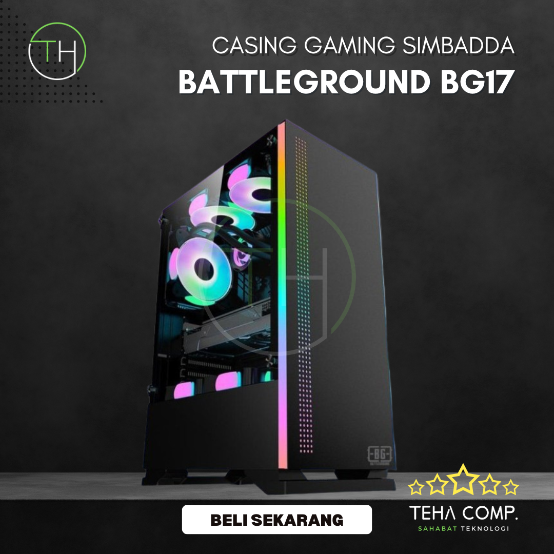 Casing PC Gaming Tanpa Power Supply Simbadda BG17 Casing CPU Gaming ...