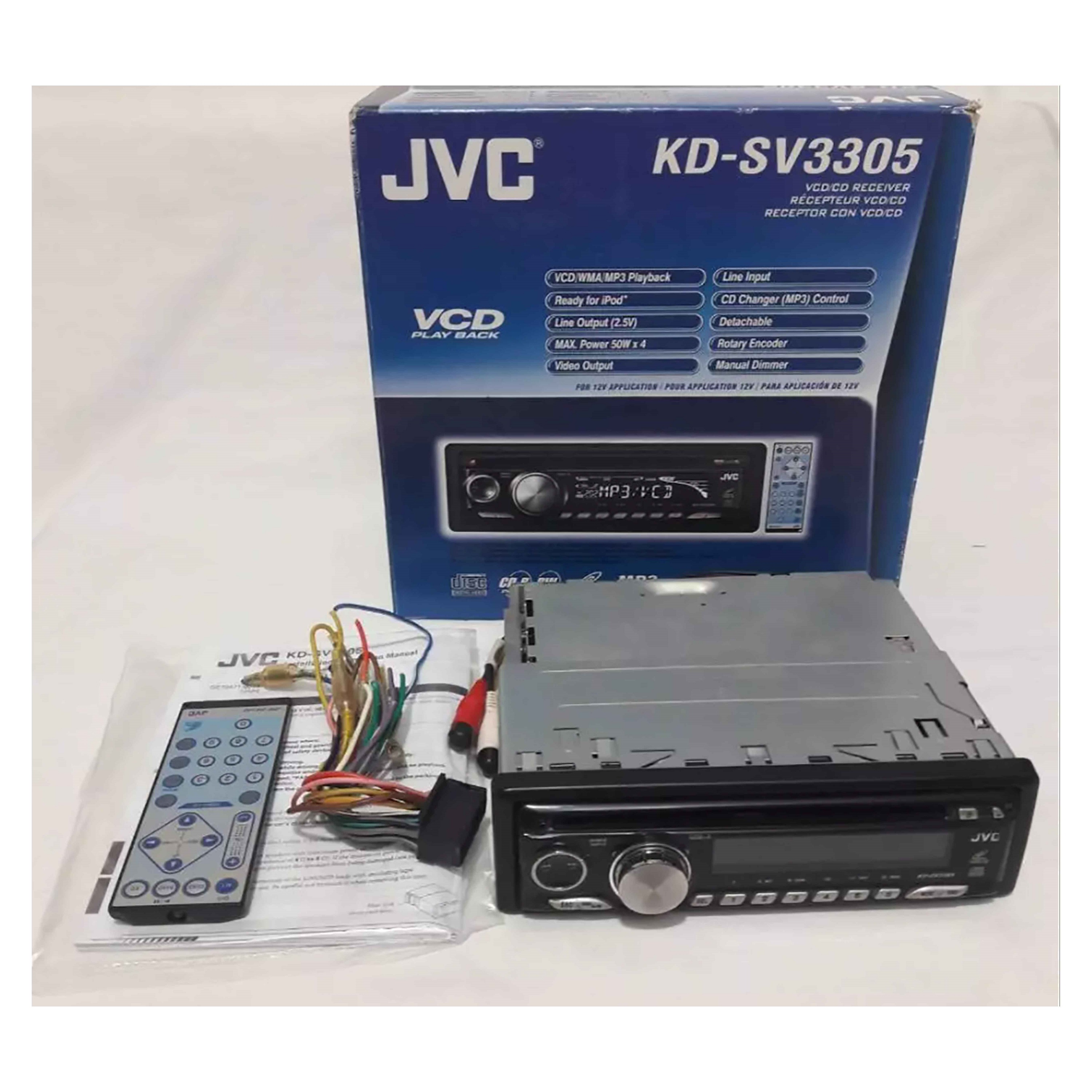 JVC KD-SV3305 Single Din CD VCD MP3 WMA Radio FM AM Tuner | Lazada Indonesia