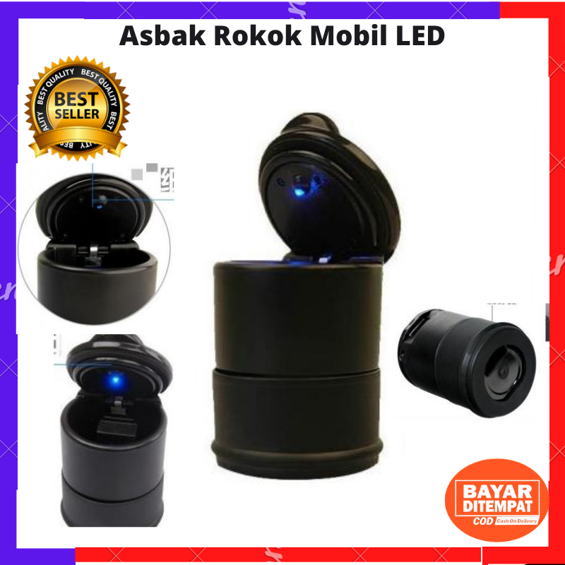 Makmur Asbak Rokok Mobil LED Multifungsi Ukuran 10 X7 CM Asbak Mobil ...