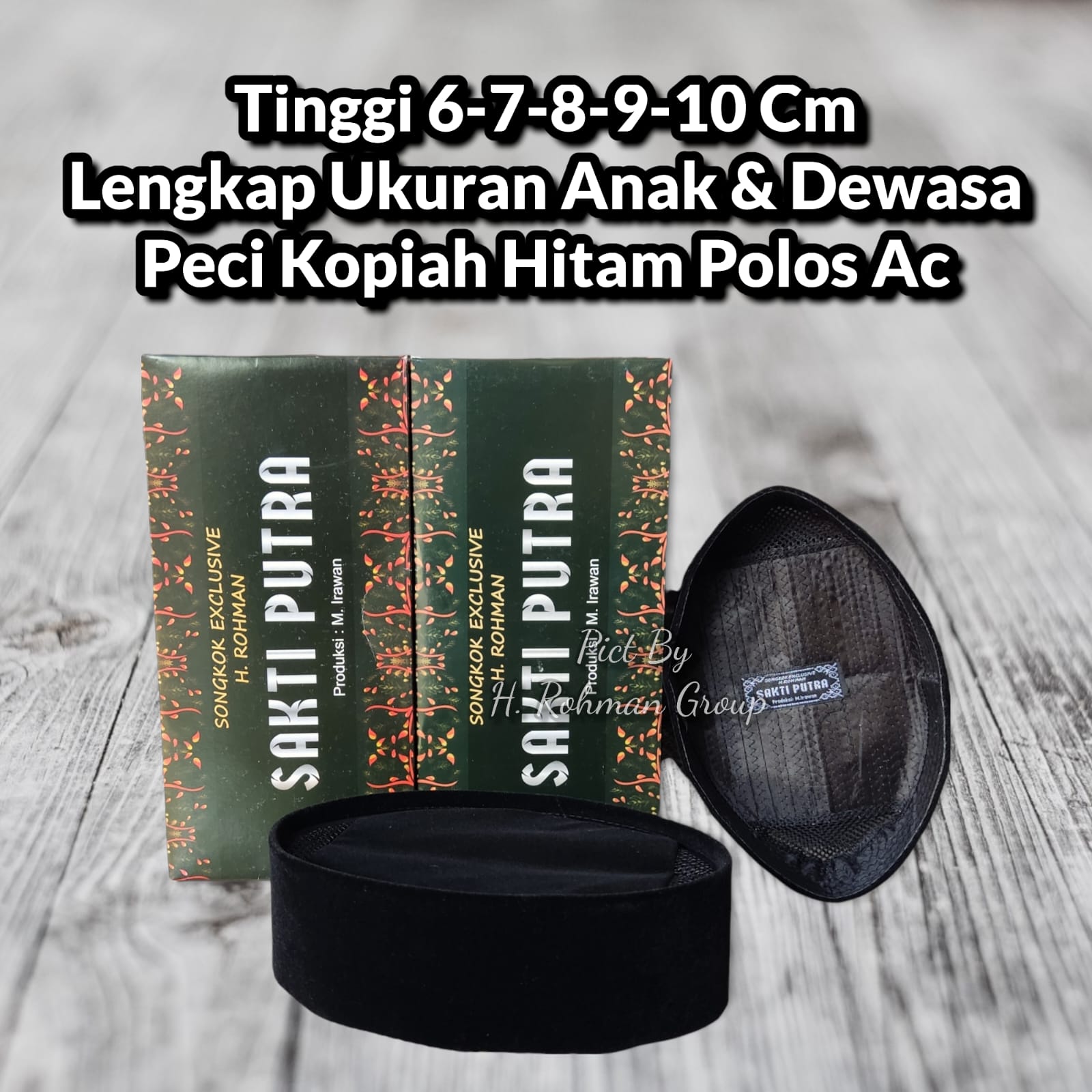 Peci / songkok nasional hitam polos AC murah Tinggi 9cm 8cm 7cm 6cm BISA COD Exclusive Peci ...