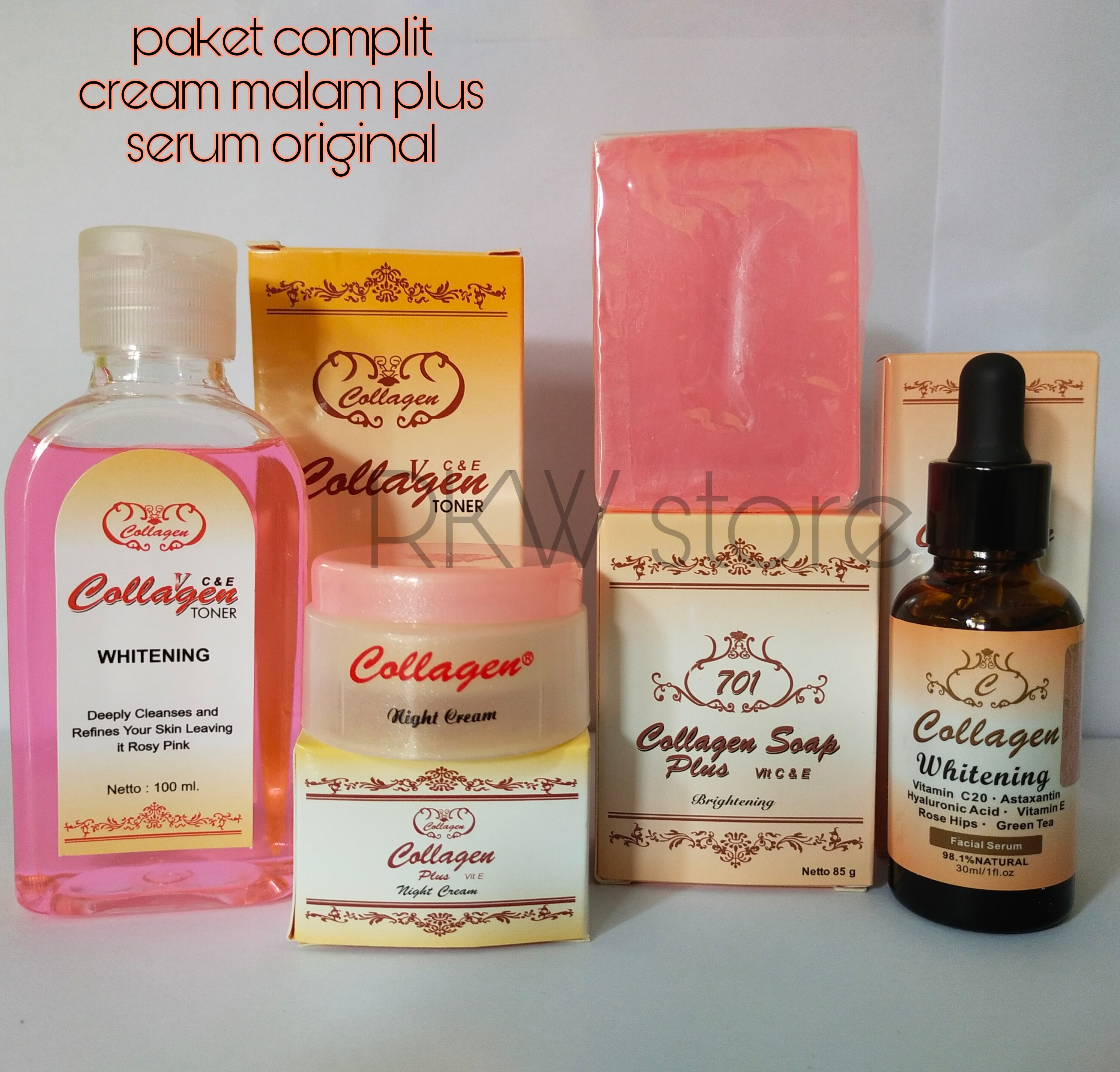 Paket Komplit Cream Malam Collagen plus Serum cOLLAGEN | Lazada Indonesia