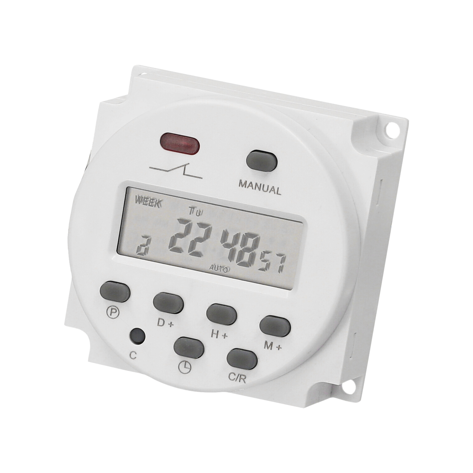 Weekly Programmable Digital Timer Switch Panel Mounted Electrical Timer 16 Independent On Off