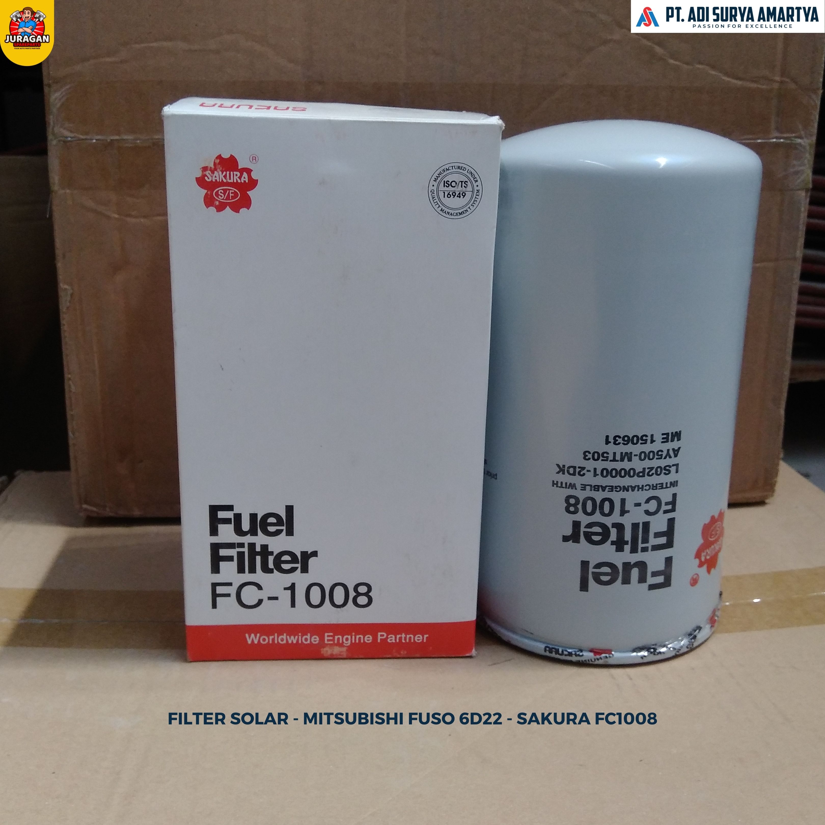 FILTER SOLAR MITSUBISHI FUSO 6D22 / SUPER GREAT - SAKURA FC1008 ...